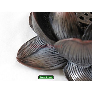 SUMMIT COLLECTION Eastern Enlightenment Lotus Flower Meditation Incense Burner, Zen Buddhist Home Décor