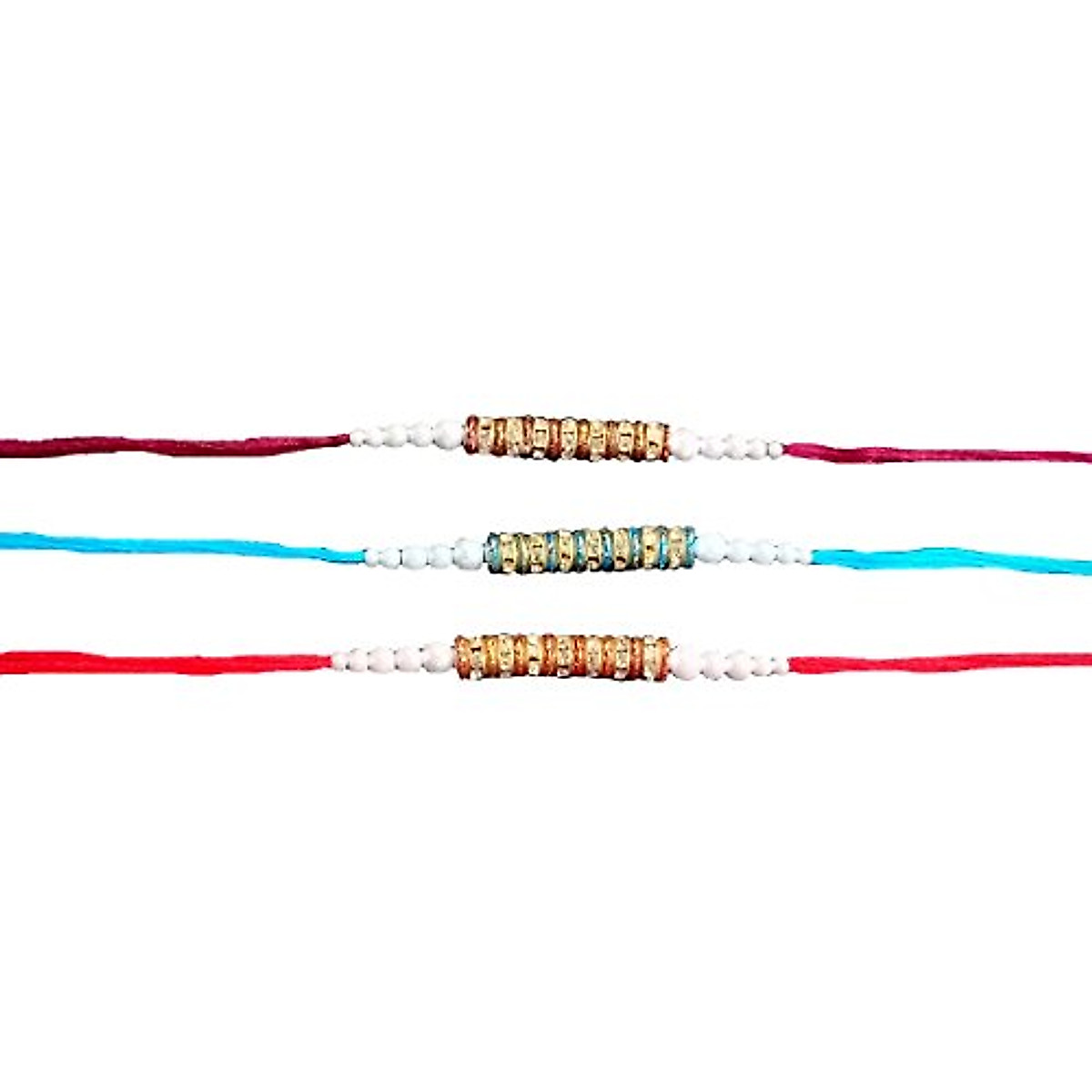 Set of Three Rakhi Thread,Designer Rakhi, Raksha bandhan Gift for Your Brother,Rakhi for Brother,Rakhi Bracelet,Rakhabandhan Rakhi,Rakshabandhan Festival(Multi Color Thread)