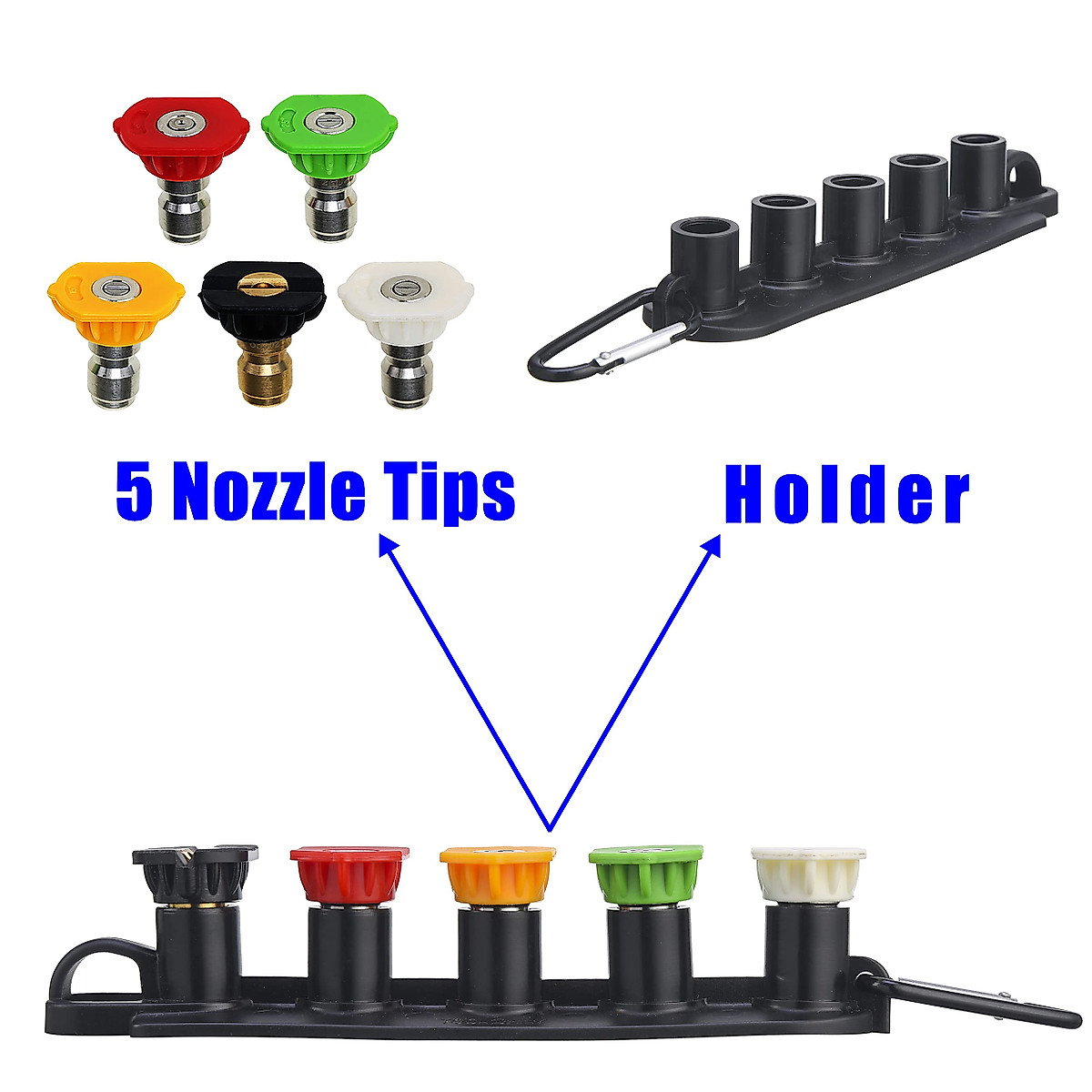 M MINGLE Replacement Pressure Washer Gun with Extension Wand, 14'' Pressure Washer Surface Cleaner Attachment