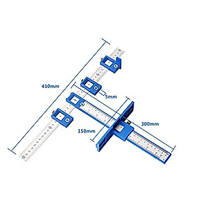 RZJZGZ Cabinet Hardware Jig Wood Drilling Dowelling Guide Punch Locator Drill Guide Cabinet Template Tool for Handles and Pulls