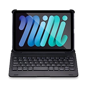 IXTRA iPad Mini 6 Case with Keyboard 2021, 135° Adjustable Laptop Case for iPad 8.3 inch 6th Generation, Wireless Bluetooth Keyboard Case, Apple Accessories, Hard Protective Cover Black