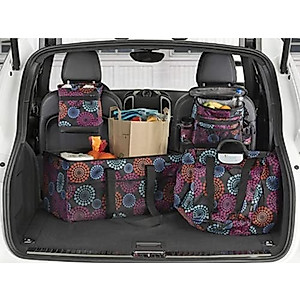 RoomForLife - Clever Shopper - Dual Handles +Shoulder Strap + Cart Handles - 1 Pocket - Collapsible - Reusable Sanitary Shopping Bag / Bright Lights