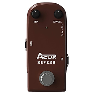 AZOR Pedal Power Adapter with AP311 Spring Reverb Guitar Effect Pedal with True Bypass Aluminium alloy case