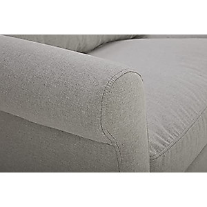 Amazon Brand – Stone & Beam Balkan Contemporary Rolled-Arm Sofa Couch, 91"W, Light Grey