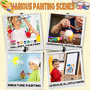 140 Pcs Mini Acrylic Paint Set for Kids, 12 Colors Washable Acrylic Paint Strip with 5 Paint Tray for Kids&Adults Craft Paint, with Mini Paint Strips for Easter Eggs Art Craft Painting Easter Gifts (COLOR-1(140 PCS))