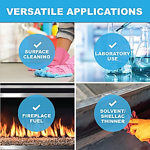 Active Element Ethanol Alcohol 95% - Ethyl Alcohol - 1 Gallon - High Purity - Multi-Use for Lab Use, Bio Ethanol Fuel, Ethanol Fireplace Fuel, Denatured Alcohol Solvent, Surface Cleaning and More