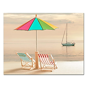 Small World Greetings Beach Note Cards 24 Count - Blank Inside with Envelopes - A2 Size (5.5" x 4.25") - Perfect All Occasion Beach Stationery for Thank You, Birthday, and More