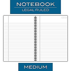 Cambridge Limited Business Notebook, Legal Ruled,6-5/8" x 9-1/2" Page Size, 80 Sheets , Wirebound, Gray (06672)