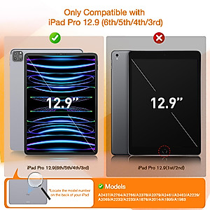 KCT Paperfeel Glass Screen Protector Compatible with iPad Pro 12.9 6th/5th/4th/3rd Generation (2022&2021&2020&2018), Matte Surface, Tempered Glass, EZ Kit