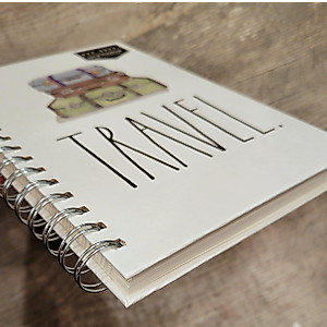 Rae Dunn Large Letter Travel. Spiral Notebook (160 lined pages)