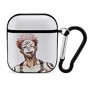 Anime Print Case for AirPods Case Cover Shockproof Wireless Charging Protective Hard Skin with Keychain Compatiable with AirPods 2 & 1