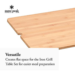 Snow Peak Iron Grill Bamboo Wood Table, Long