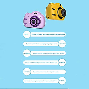 Mini Digital Camera Child Camera Toy Cartoon Video Recorder Can Shoot Camera 1080P 8MP Camera,Purple,16GB
