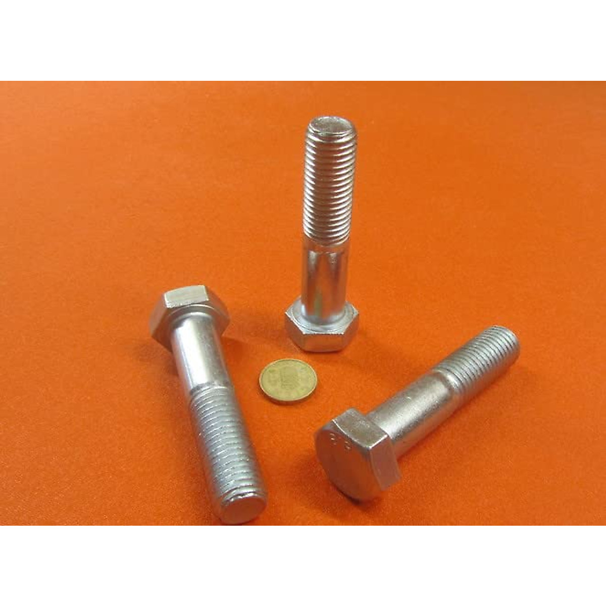 Class 8.8 Zinc Steel Bolts PT M20 x 2.5 mm x 90 mm Long, 3 Pcs