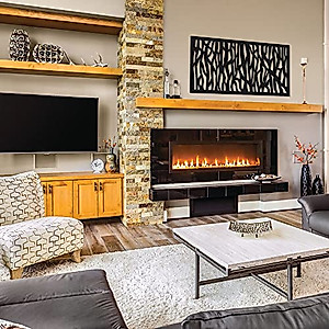 Barrette Outdoor Living 73030564 Sprig Decorative Screen Panel, Black