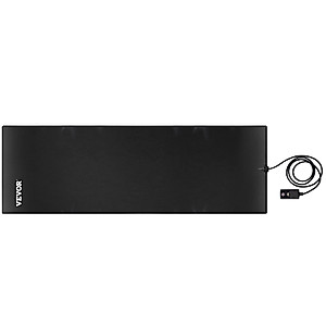 VEVOR, 2ft x Walkway, 120V Ice, PVC Heated 6ft Power Cord, Slip-Proof, Ideal Winter Outdoor Snow Mat, 2'' per Hour Melting Speed, Black