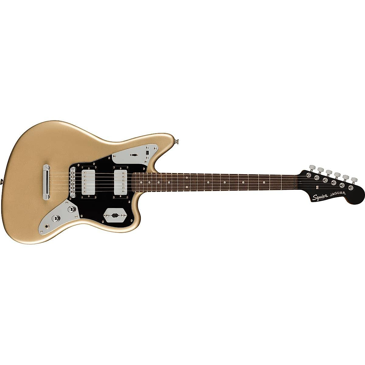 Squier Contemporary Jaguar ST Electric Guitar, with 2-Year Warranty, Shoreline Gold, Laurel Fingerboard, Black Pickguard