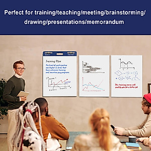 Comix Sticky Easel Pad, 25 x 30 Inches Flip Chart Paper for Teachers, Large Self Stick Easel Paper for Office School Classroom Supplies, 30 Sheets/Pad, 2 Pads/Pack