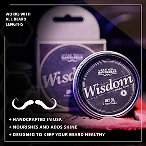 Can You Handlebar Beard Balm for Men, Dry Oil Beard Wax, Natural Beard Care Conditioner Moisturizer Softener Grooming Products, Woodsy and Citrus Scent, 2 oz Stainless Steel Tin