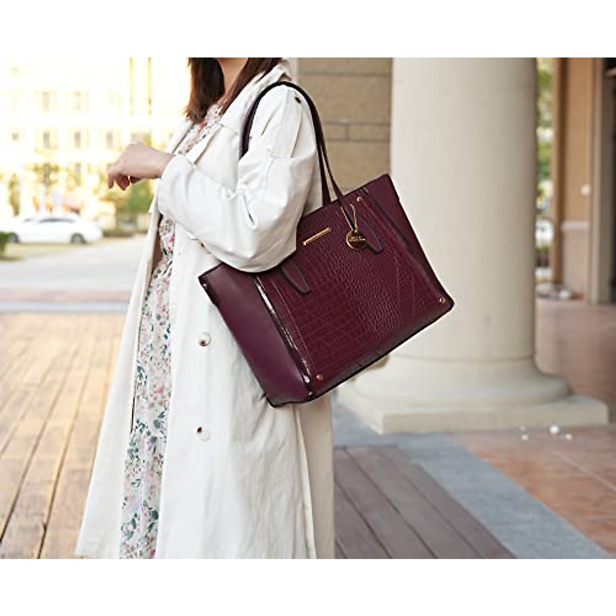 MKF Collection Tote Bag for Women -Vegan Leather Top-Handle Tote - Satchel Shoulder Handbag