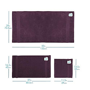 Hearth & Harbor Bath Towels for Bathroom - 100% Ring Spun Cotton Luxury Bathroom Towels - Ultra Soft & Highly Absorbent, Bath Towels Set of 6 - Red