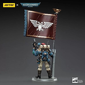 JoyToy Warhammer 40k: Astra Militarum Tempestus Scions Command Squad 55th Kappic Eagles Banner Bearer 1:18 Scale Figure