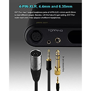 Topping DX7 PRO+ DAC&Headphone Amplifier LDAC Hi-Res Audio ES9038PRO Decoder Support up to DSD512&PCM768kHz (Black)