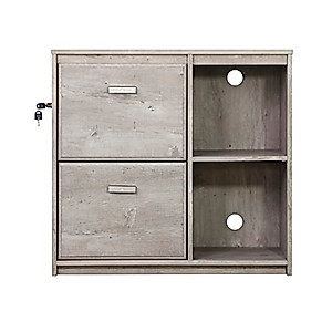 Saint Birch Elma 2-Drawer Modern Wood File Cabinet in Washed Gray