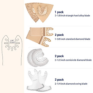 Diamond Oscillating Tool Blades, Ohuhu 7PCS Universal Grit Multitool Saw Blades Set for Tile Grout Mortar Concrete Masonry Removal