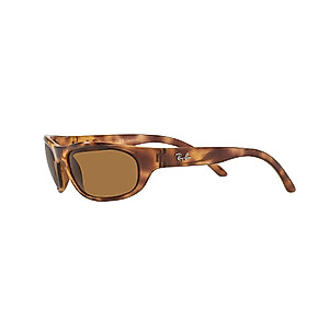Ray-Ban Men's RB4033 Predator Rectangular Sunglasses, Havana/Polarized Brown, 60 mm