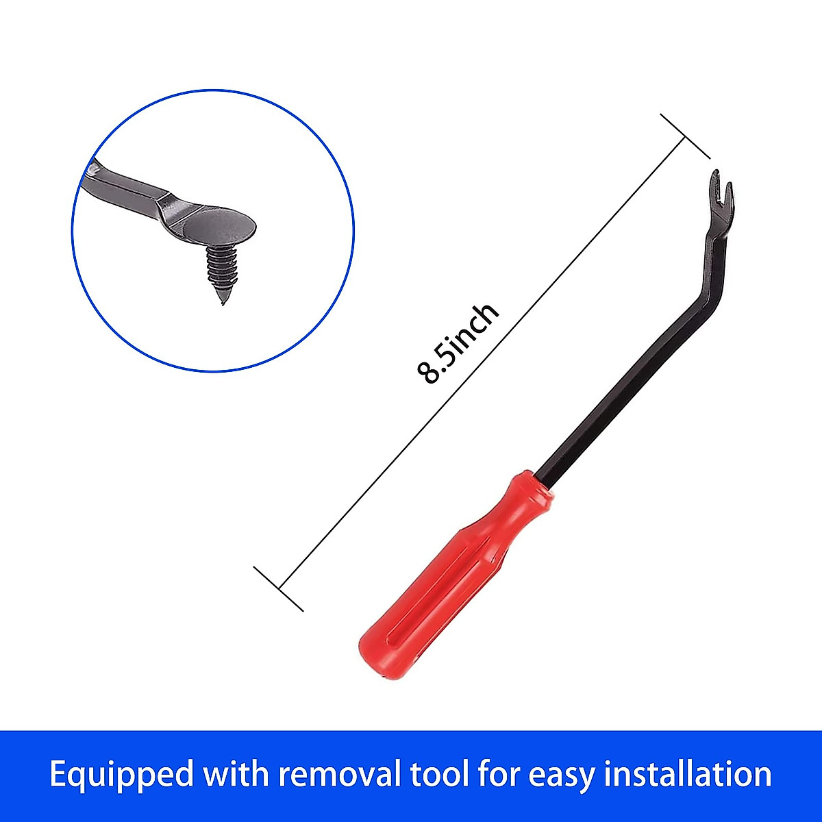 100 PCS Retainer Clips Push Type Fasteners, Expansion Screws Replacement Kit, Bumper Push Rivet Clips with Remover Tool, Car Universal Snap Clips (Black & White)