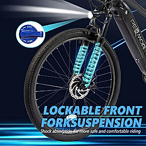 PEXMOR Electric Bike for Adults, 750W BAFANG Motor Ebike 32MPH Adult Electric Bicycle 48V 14AH LG Battery, 27.5" Electric Mountain Bike 7 Speed Gears Lockable Fork City Commuter E-Bike,UL Certified