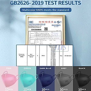 Face Mask Kn95 Masks for Protection 50 Pcs K95 Face Masks kn95 Cup Dust Safety Masks 5-Ply Breathable Comfortable Facemask for Outdoor