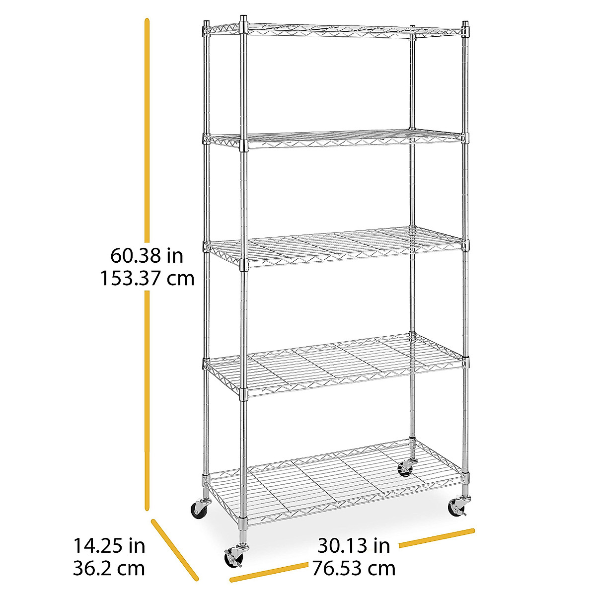 Whitmor 6056-3528 Cart, Chrome