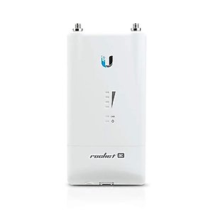 Ubiquiti Rocket White 5AC LITE - 5-ghz 802.11ac 500-mbps Point to Point Basestation - Max Consumption 6.5w - Built-in Rocket Mount - Plug and Play