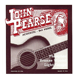 John Pearse Acoustic Strings Phosphor Bronze Light 12-53 (3 Pack Bundle)