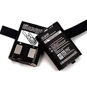 elxjar (2-Pack) 3.6V 700mAh AAA Ni-MH Rechargeable Battery Pack for Motorola GMRS/FRS, 53617, KEBT-086-B