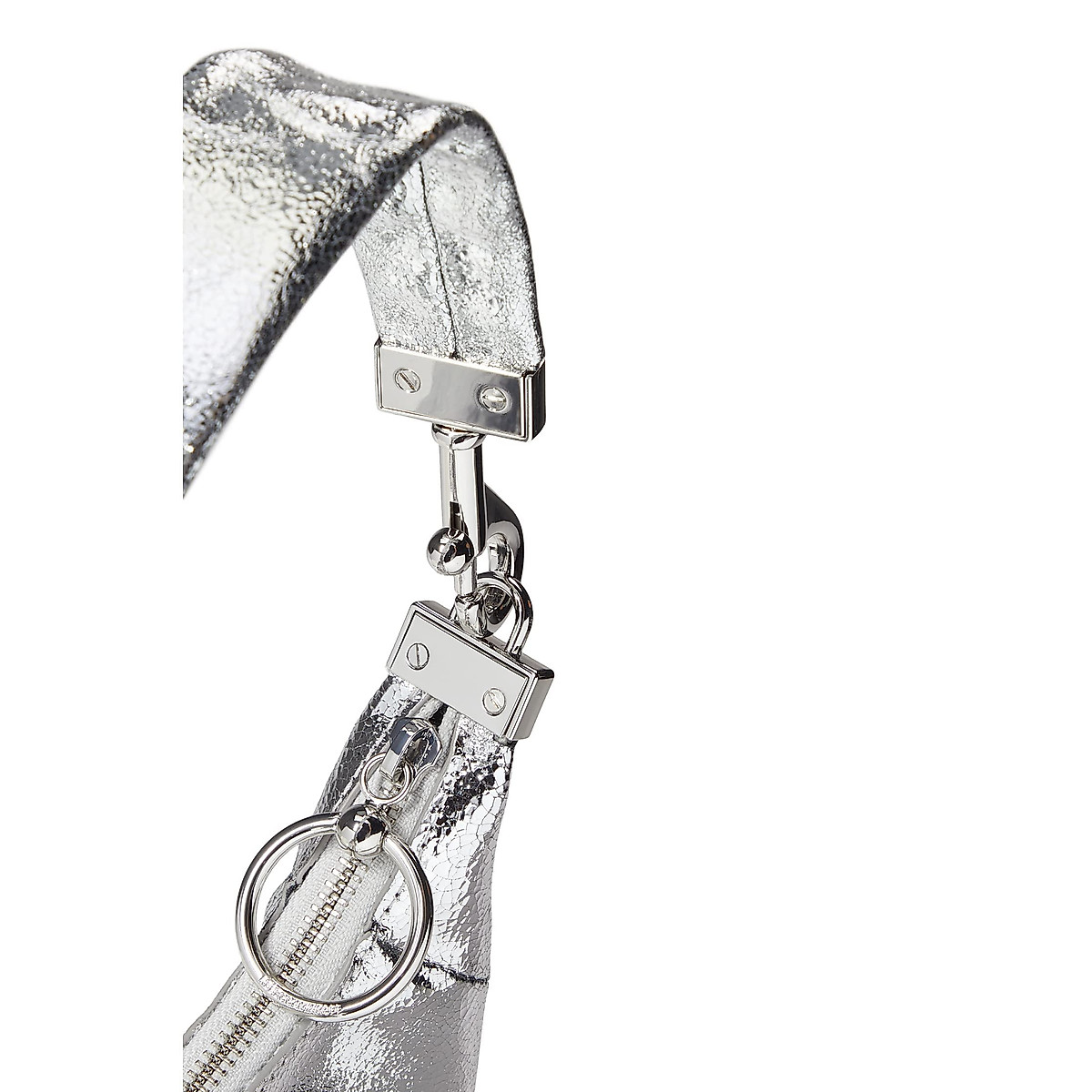 Rebecca Minkoff Mini Croissant Silver One Size