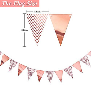 Mannli Elicola We Will Miss You Banner Rose Gold Glitter Banner Bunting Photo Props Backdrop for Retirement Farewell Going Away MISSU-WG 0