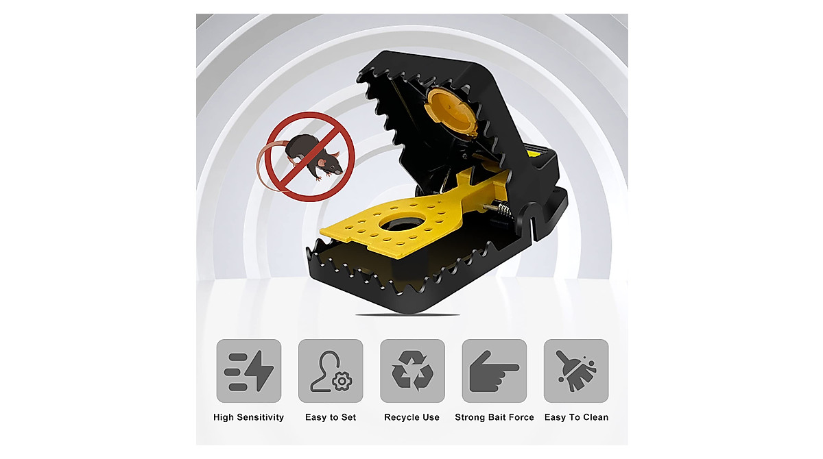 Powerful 4 Pack Mouse Traps - Effective Rodent Control