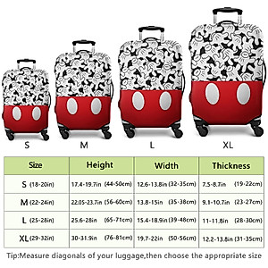 dicilly Luggage Protector Cover Washable Mouse Hands gesture Suitcase Cover Baggage Covers Fit 22-24 Inch Luggage (Go Travel)