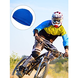 Boao 6 Pieces Skull Caps Helmet Liner Sweat Wicking Cap Running Hats Cycling Skull Caps for Men Women (Cute Colors, Large)