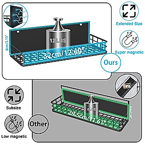 Spaclear Magnetic Spice Rack for Refrigerator, 4 Pack Spice Rack Organizer, Super Strong Magnetic Moveable Metal Kitchen Organization, Spice Rack Wall Mount Seasoning Organizer Rack, Fridge Organizer