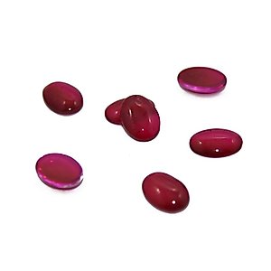 The Design Cart Burgundy Oval Glass Stones (12.5 mm x 25 mm) (5 Pieces) - Used for Craft/Home Decoration, Aquarium Fillers/Fish Tank, Garden Decoration, Vase Fillers