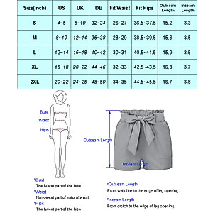 GRACE KARIN Women Fashion Casual High Waist Shorts with Belt XL Army Green
