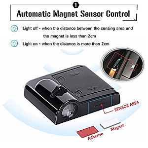 2Pcs Universal for Wireless Car Door Logo Light LED HD Welcome Courtesy Ghost Shadow Projector Lamp Compatible with Volvo Most Models