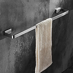 OMOONS Towel Rack,Towel Racks for Bathroom,Towel Rack Wall Mounted Brushed,Single Rod/60Cm