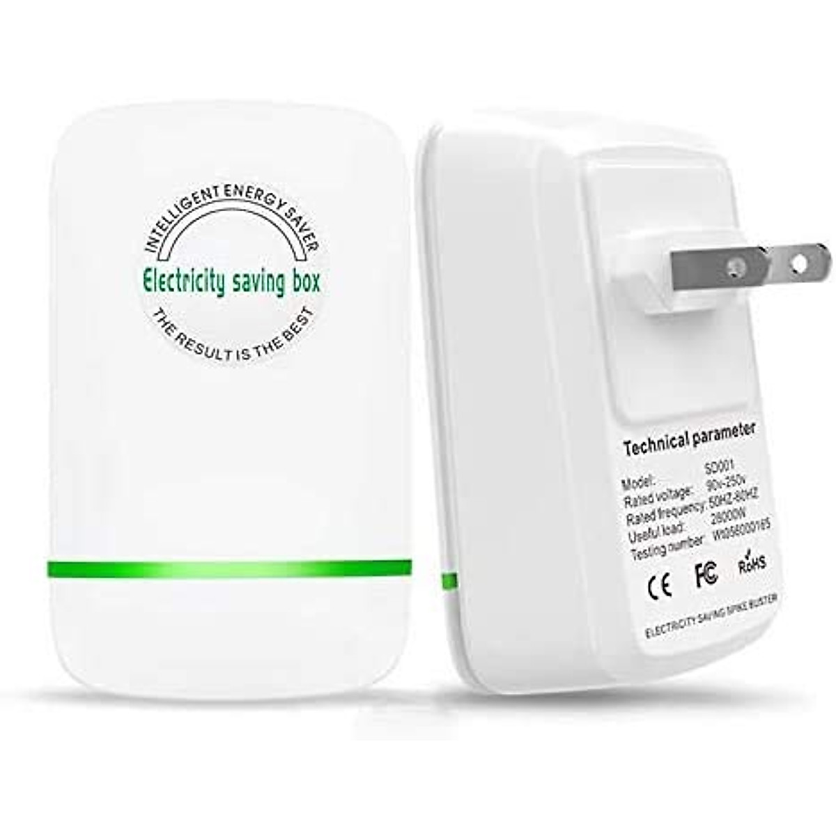Fantasyon,2 Pack Power Saver, Energy Saver, Household Power Saver, Power Saving and High Efficiency US Plug 90V-250V 30KW