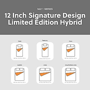 Signature Design by Ashley Limited Edition Plush 12 Inch Hybrid Mattress with Gel Memory Foam and Edge Support for Cool Sleep and Pressure Relief, King