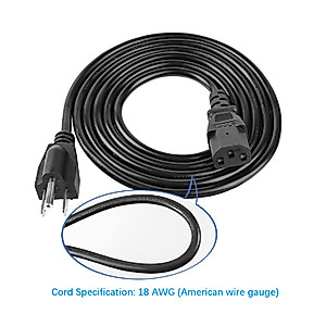 3 Prong AC Power Cord Cable Compatible with LG TV 37LG30,37LG50,37LC2D, 37LD450, 37LH30, 37LF11, 32LB5D,32LG500H